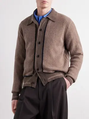 Oliver Peoples Ribbed Merino Wool Cardigan