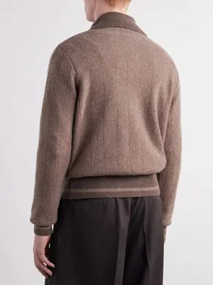 Oliver Peoples Ribbed Merino Wool Cardigan