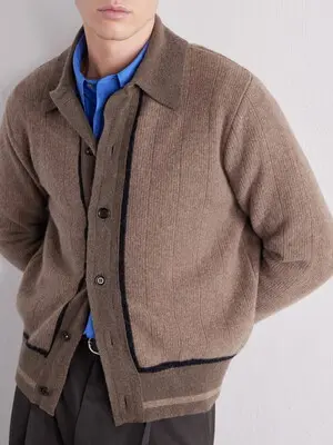 Oliver Peoples Ribbed Merino Wool Cardigan