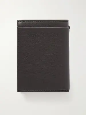 Zegna Logo-embellished Full-grain Leather Wallet - Brown