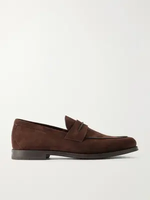 Zegna Suede Loafers - Brown