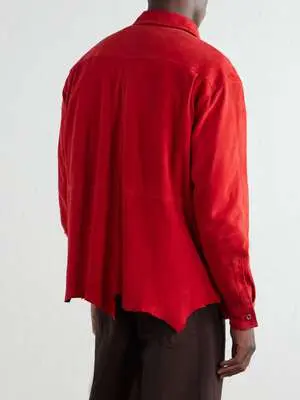 ADON Distressed Suede Overshirt