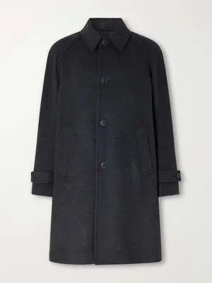 Herno Wool-blend Twill Coat - Gray