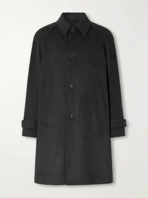Herno Wool-blend Twill Coat - Gray