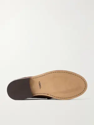 VINNY'S Louee Gathered Suede Loafers