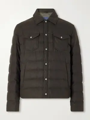 Herno Quilted Flannel Down Jacket