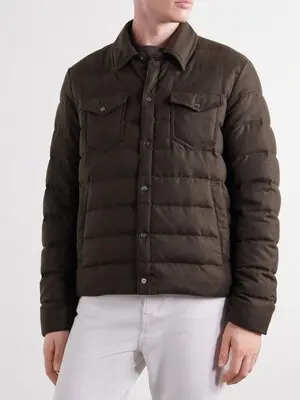 Herno Quilted Flannel Down Jacket