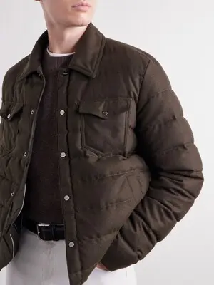Herno Quilted Flannel Down Jacket