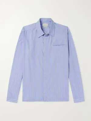 Oliver Peoples Mulvey Striped Cotton Shirt - Blue