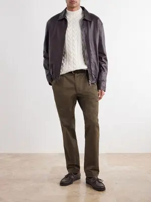 SLOWEAR Slim-fit Cable-knit Sweater