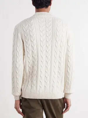 SLOWEAR Slim-fit Cable-knit Sweater