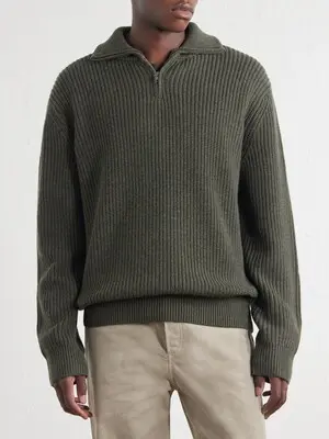 A.p.c. Virgin Wool Half-zip Sweater