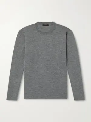 SLOWEAR Zanone Milano Stitch Virgin Wool Sweater - Gray