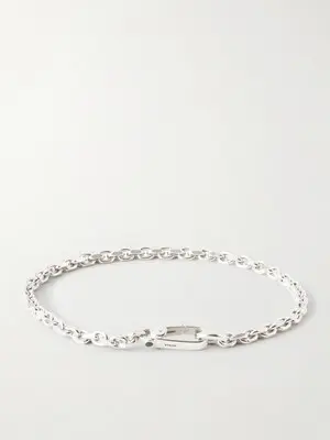 MIKIA Sterling And Emerald Chain Bracelet