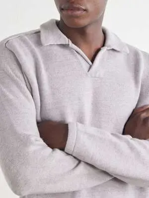 Inis Meáin Wool And Linen-blend Polo Shirt