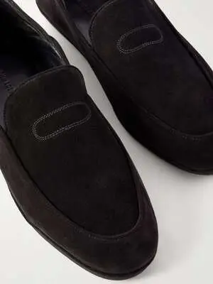 John Lobb Kingston Ii Collapsible-heel Suede Loafers