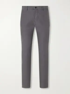 SLOWEAR Incotex Slim-fit Stretch-cotton Trousers - Gray