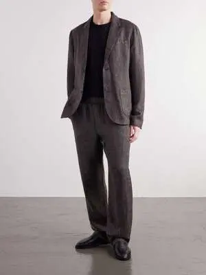 JAMES PERSE Straight-leg Linen Suit Trousers