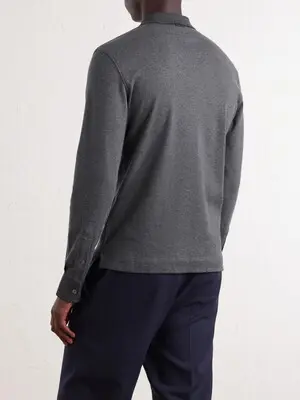 Zegna Cotton Polo Shirt - Gray