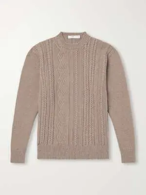 Inis Meáin Ridges Aran Textured-wool Sweater - Beige
