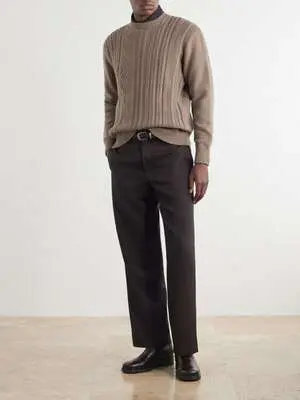 Inis Meáin Ridges Aran Textured-wool Sweater