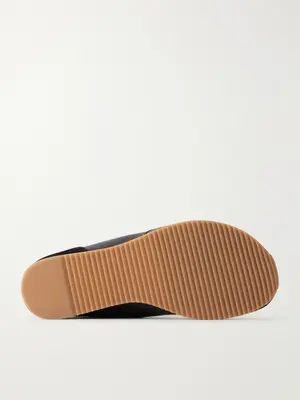 LEMAIRE Gummy Grip Suede-trimmed Leather Sneakers