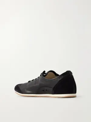 LEMAIRE Gummy Grip Suede-trimmed Leather Sneakers