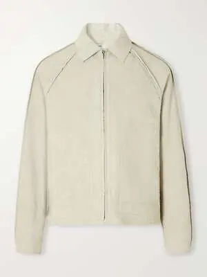 ADON Reverse Suede Blouson Jacket - Cream
