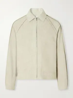 ADON Reverse Suede Blouson Jacket - Neutrals