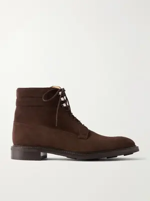 John Lobb Alder Suede Lace-up Boots - Brown