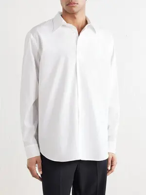 Auralee Finx Cotton-poplin Shirt