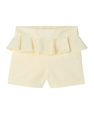 Fendi Ruffled-detail Cottonshorts - Yellow