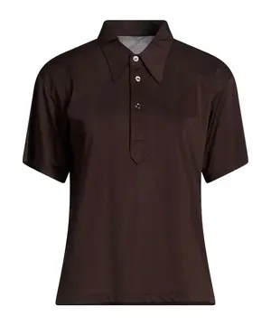 MAISON MARGIELA Solid-color Stretch Short-sleeve Top - Black