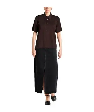 MAISON MARGIELA Solid-color Stretch Short-sleeve Top