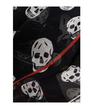 Alexander McQueen Asymmetrical Skull Scarf
