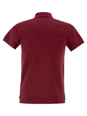 Polo Ralph Lauren Logo Embroidered Short-sleeved Polo Shirt - Bordeaux