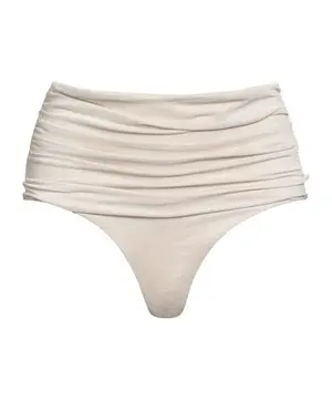 Max Mara High-waisted Metallic Swim Trunks