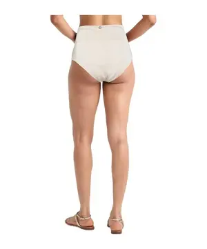 Max Mara High-waisted Metallic Swim Trunks