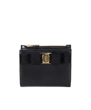 FERRAGAMO Zip-around Wallet - Black