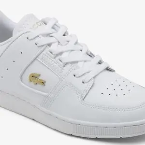 Lacoste Low Top Casual Sneakers With Gold Detailing
