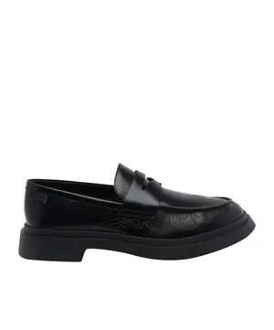 Camper Leather Moccasins - Black