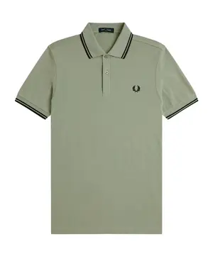 Fred Perry Twotone Striped Lapel Shortsleeve - No