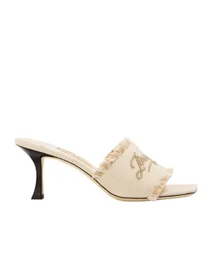 JIMMY CHOO Solid Color Heeled Mules - No