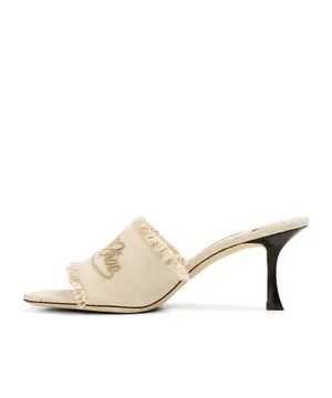 JIMMY CHOO Solid Color Heeled Mules