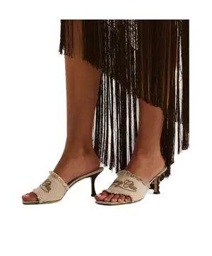 JIMMY CHOO Solid Color Heeled Mules