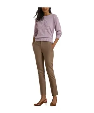 Ralph Lauren Solid Color Straight Leg Trouser