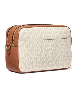 Michael Kors Monogram Print Camera Crossbody Bag