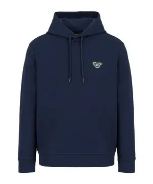 Emporio Armani Drawstring Hoodie - Blue