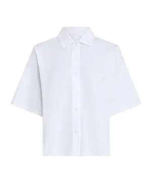 Calvin Klein Collared Shortsleeve Shirt - White