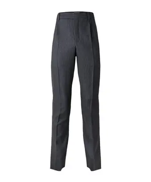 Saint Laurent Pinstripe Suit Trousers - Grey
